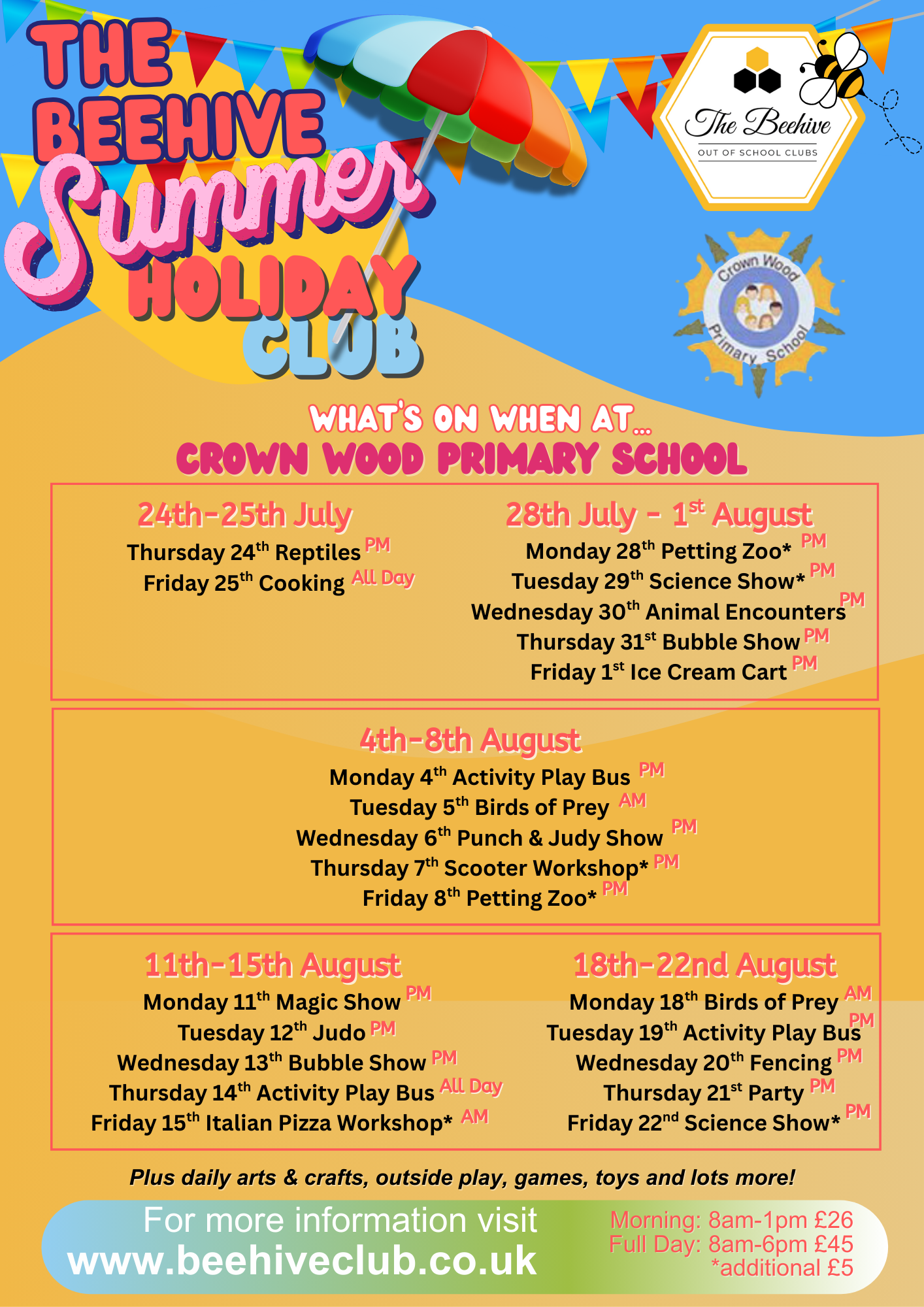 Holiday Clubs | The Beehive Club