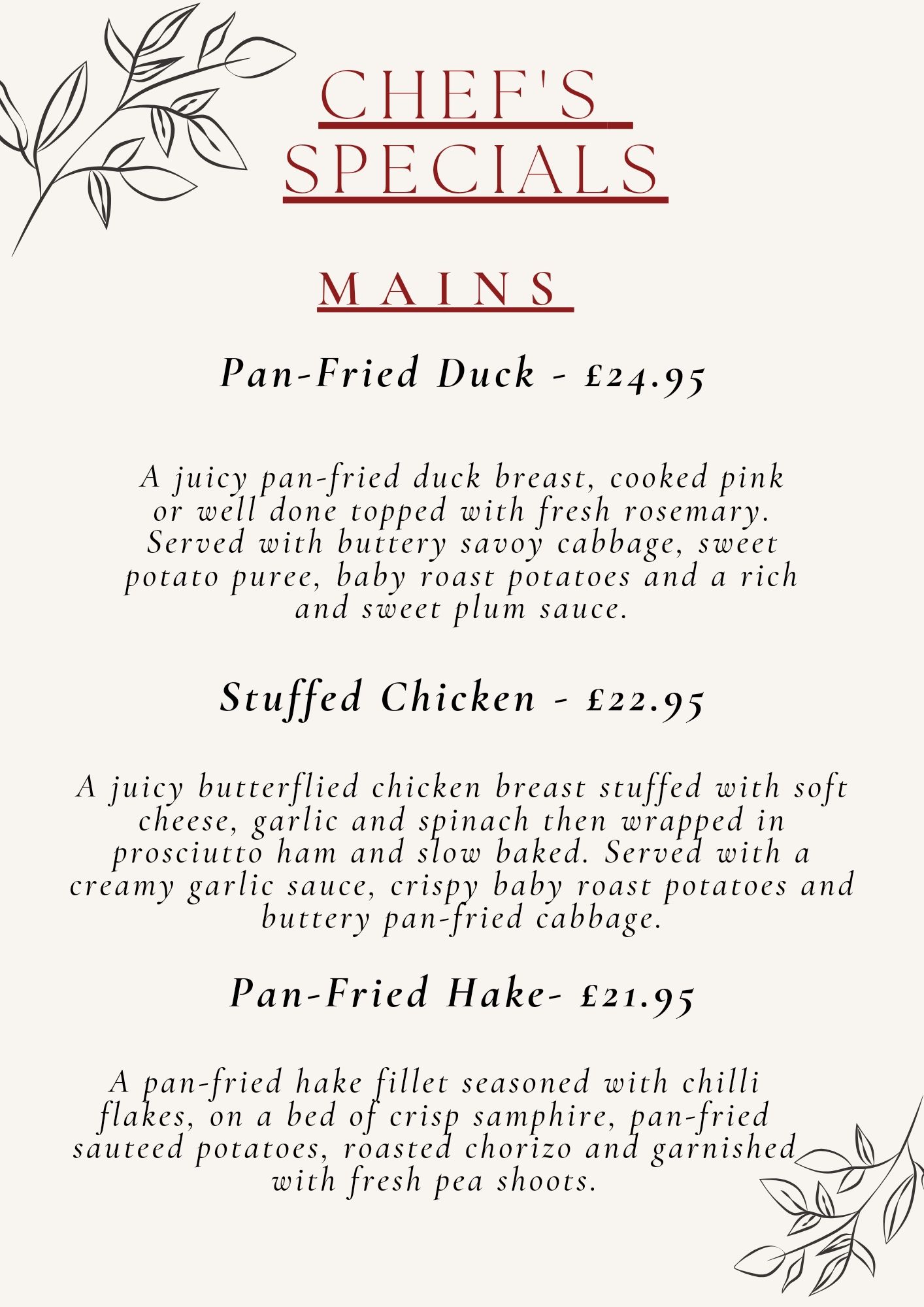 Main Menu | BIRD IN HAND (FFOREST)