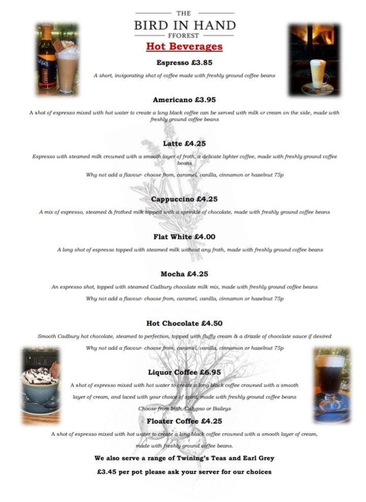 Main Menu | BIRD IN HAND (FFOREST)