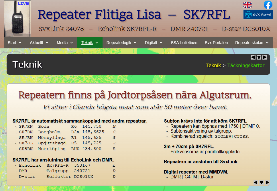Teknik | Repeater Flitiga Lisa | sk7rfl.se
