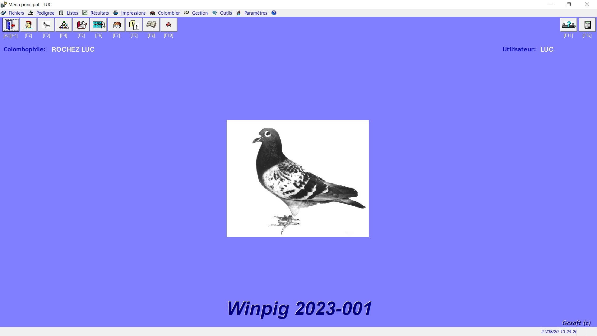 Winpig - Logiciel pour colombophiles